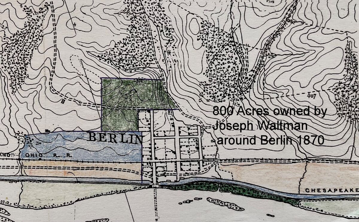 File:D Mcintire map of Berlin 1840 Joseph land.jpg - Brunswick MD History